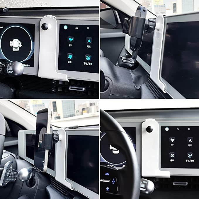 FICS IONIQ 5 Mobile Phone Holder β Designed to Fit Perfectly Only in The Hyundai IONIQ 5 β Supports iPhone SE, 12, 13, 14, 14 Max/Galaxy/Razr