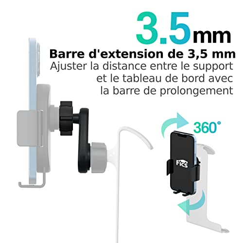 FICS IONIQ 5 Mobile Phone Holder β Designed to Fit Perfectly Only in The Hyundai IONIQ 5 β Supports iPhone SE, 12, 13, 14, 14 Max/Galaxy/Razr