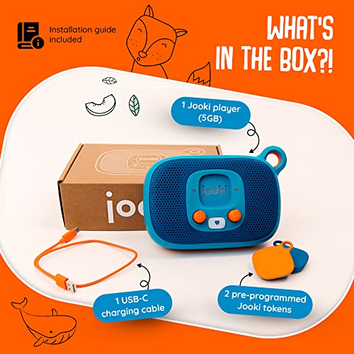 Jooki Music Player for Kids Favorite Bundle - Portable Audio Player- Screen Free Imagination Building (Player + 2 Tokens + 5 Figurines)