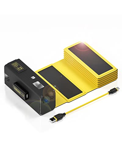 Shargeek Solar Panel Charger with USB Port, 12W IP54 Waterproof Portable and Foldable Hiking Camping Gear USB Solar Panel Compatible with iPhone, iPad, Samsung Galaxy, and More