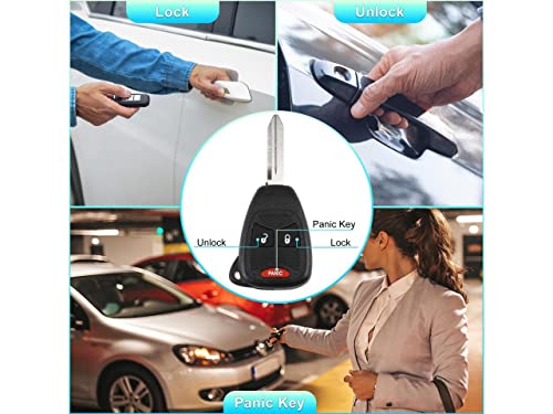 KEY2U Keyless Entry Remote Control Car Key Fob Replacement for OHT692427AA OHT692713AA (Pack of 2) Key