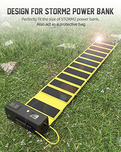 Shargeek Solar Panel Charger with USB Port, 12W IP54 Waterproof Portable and Foldable Hiking Camping Gear USB Solar Panel Compatible with iPhone, iPad, Samsung Galaxy, and More