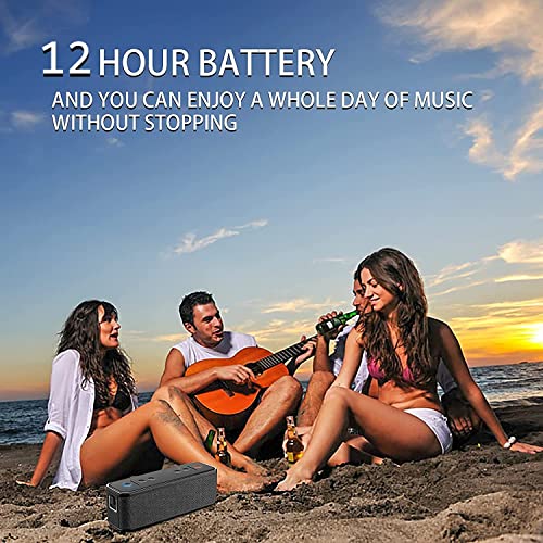 LEZII 40W (Peak 60W) Portable Bluetooth Speakers, Wireless Speaker with 360°TWS Surround Sound, IPX7 Waterproof with HD Sound, Bluetooth 5.0, 8-12H Playtime, Support TF Card/AUX, Compatible with iOS