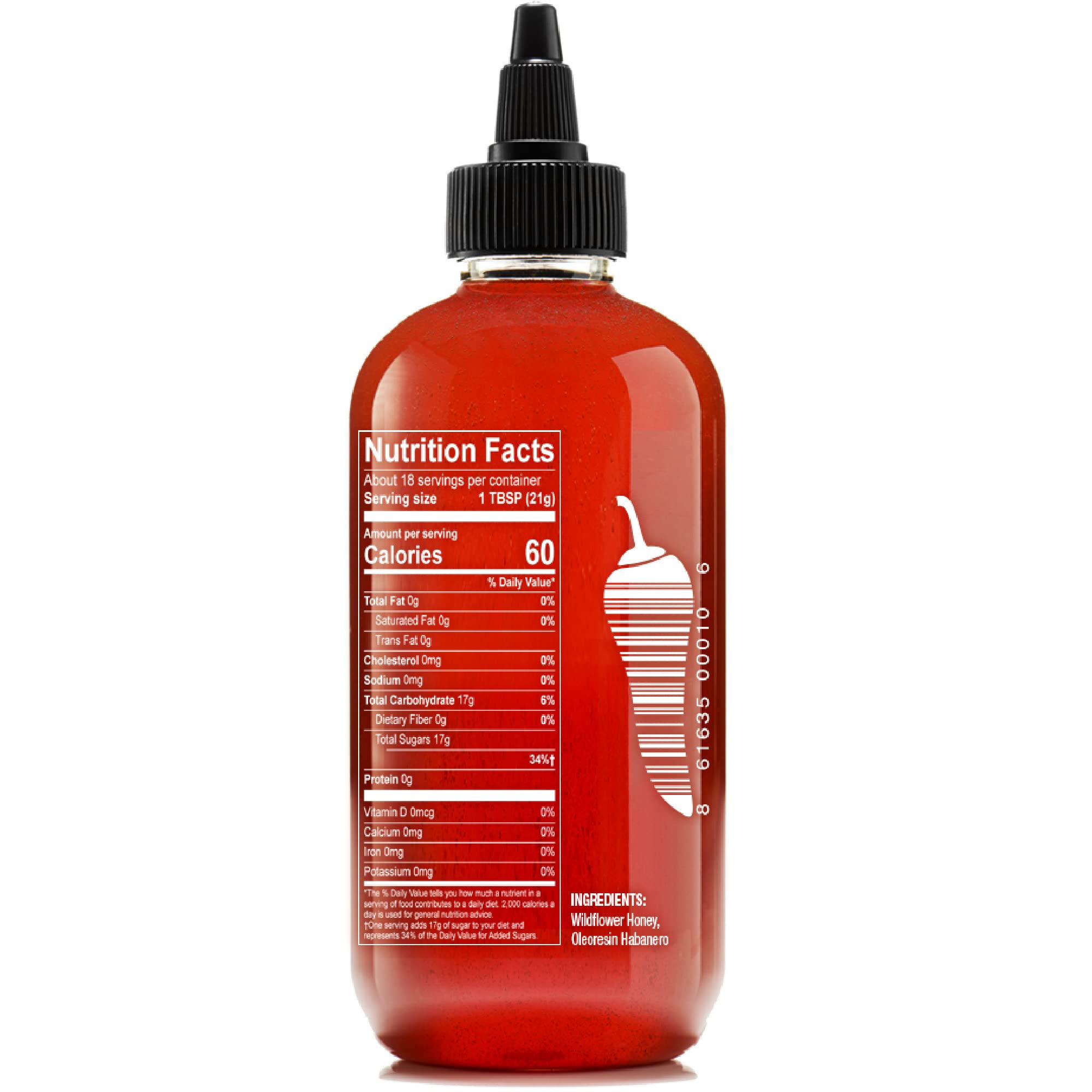 Bushwick Kitchen Bees Knees Spicy Honey, Natural Gourmet Honey Infused with Chili Peppers, 13.5 Ounces