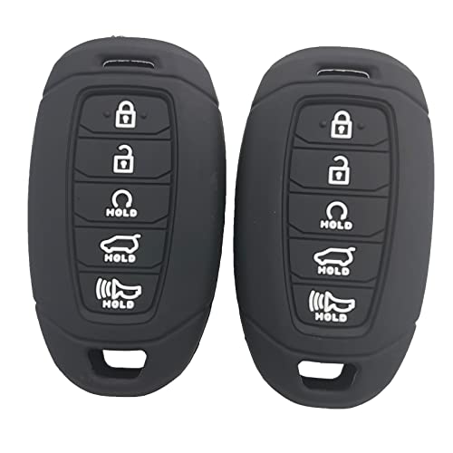 Guibuhuse Remote Protective Key Case Cover Fit for 2022 2021 2020 Hyundai Palisade 2022 2021 Hyundai Elantra Accessories (2pcs)
