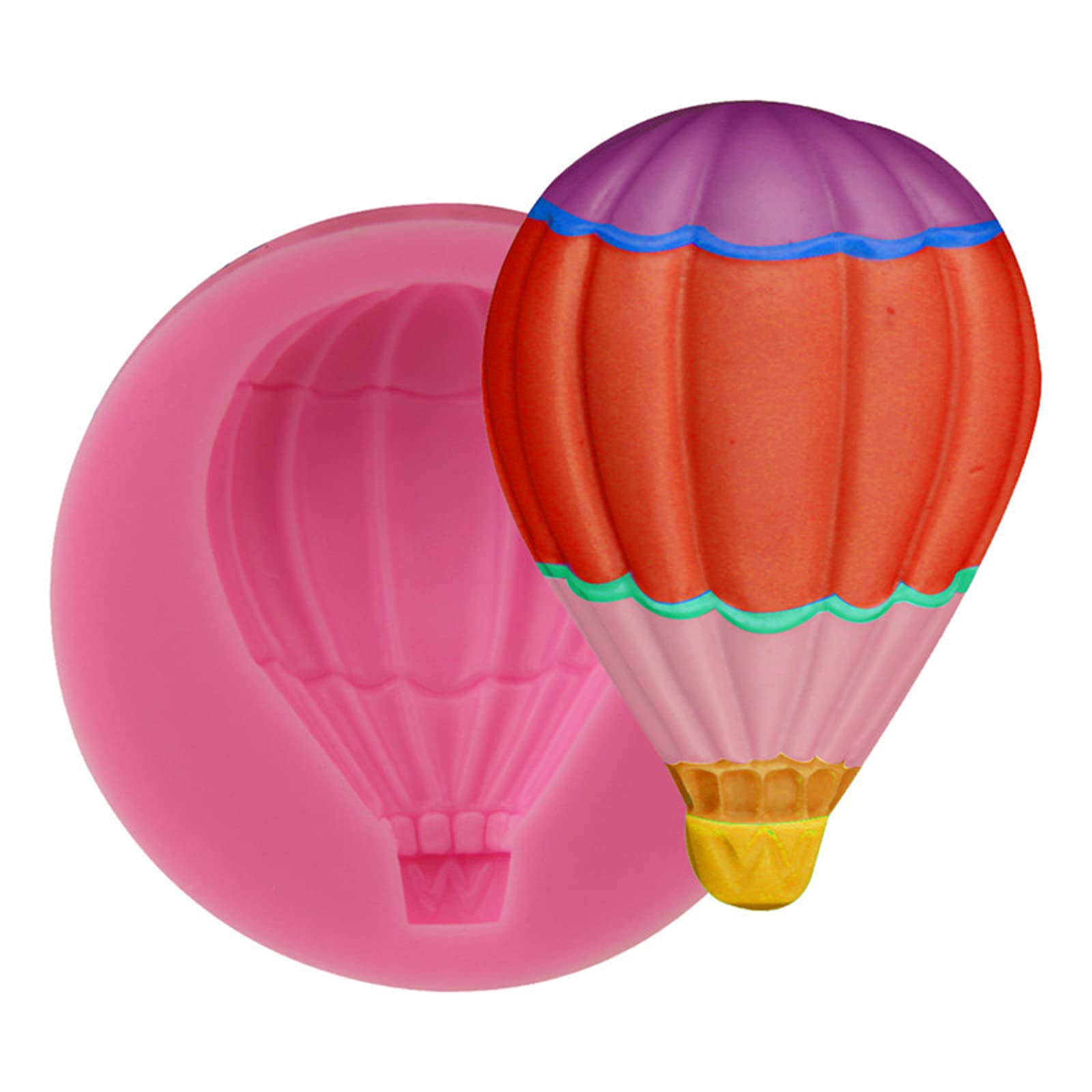Hot Air Balloon Silicone Fondant Molds for Cake Topper Decoration, Chocolate Candy Mold for Cupcake Cookie Sugar Craft Baby Shower Party Supplies, Polymer Clay Mould