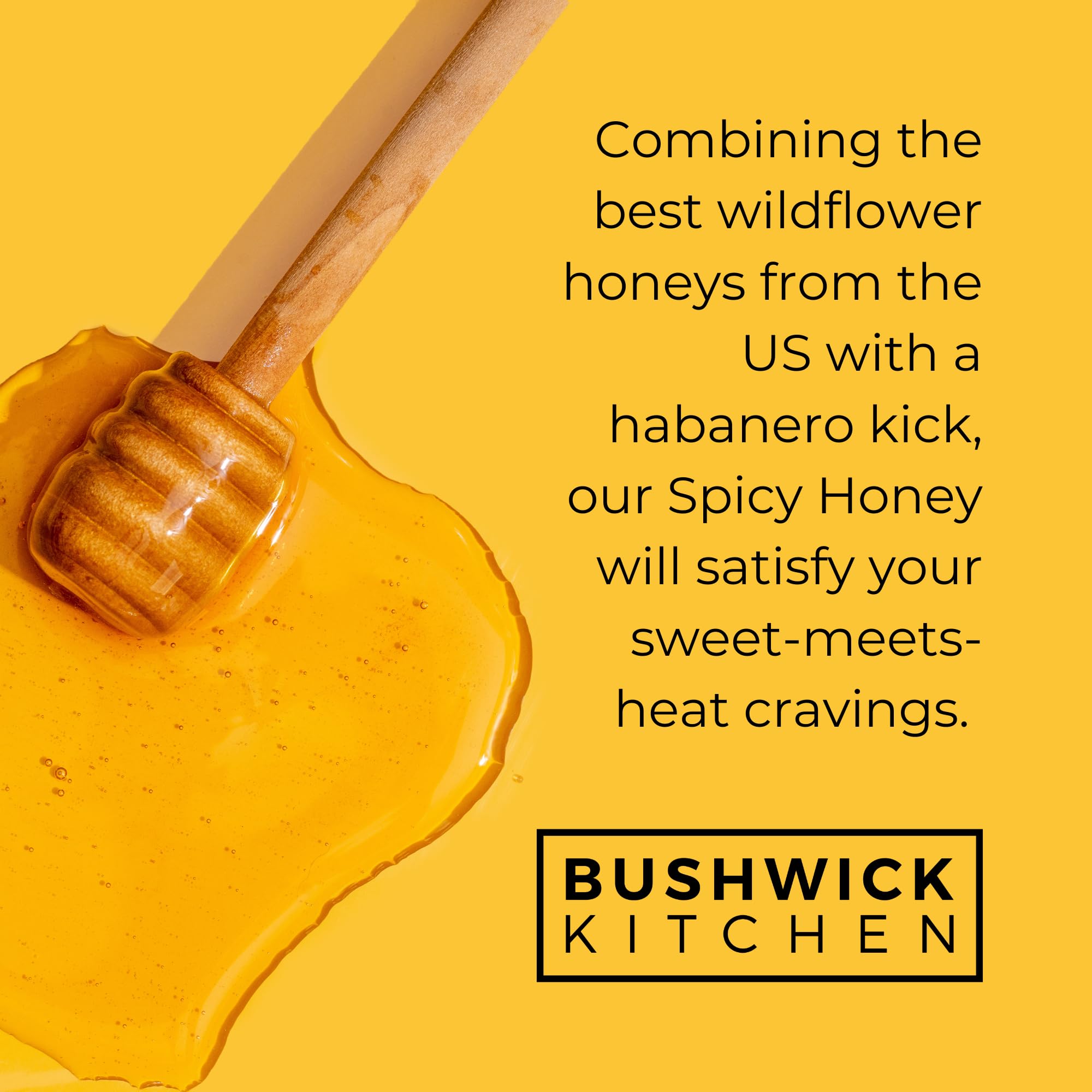 Bushwick Kitchen Bees Knees Spicy Honey, Natural Gourmet Honey Infused with Chili Peppers, 13.5 Ounces
