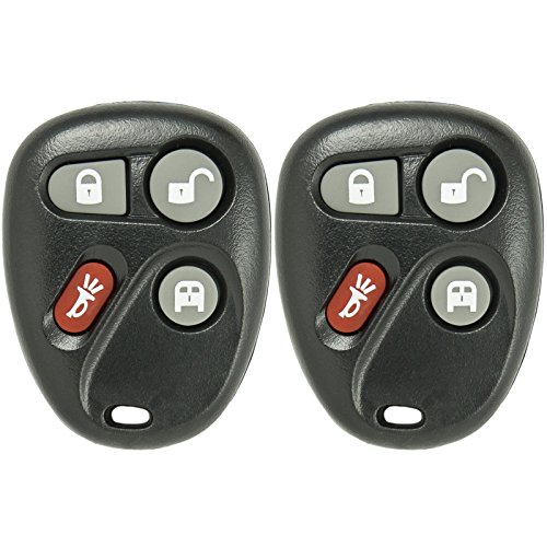 Keyless2Go Replacement for Keyless Entry Car Key Fob Vehicles That Use 4 Button KOBLEAR1XT 15752330 Remote - 2 Pack