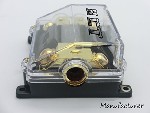 KCT Car Audio Digital Led Display Fuse Holder ANL Include 2 Fuses Distribution Block 1 Way in 2 Way Out