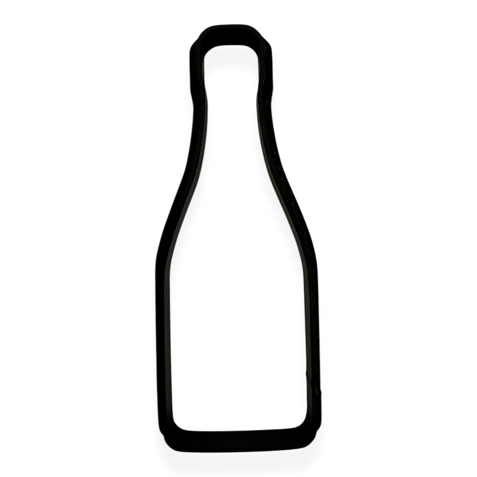 Champagne Bottle Cookie Cutter with Easy to Push Design, for Baby Showers, Work Events, and Birthday Celebrations (4 inch)
