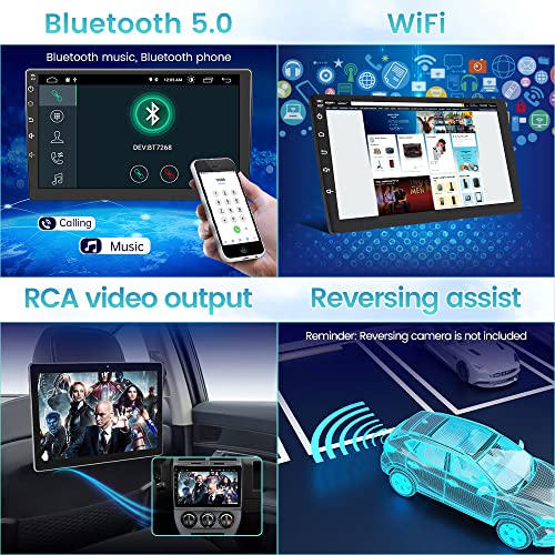 Android 11 [2GB+32GB] Car Radio Compatible for Jeep Patriot Compass 2007-2009, 10 Inch Touch Screen with GPS/FM/WiFi/USB, Support SWC, Wireless Carplay/Wired Android Auto