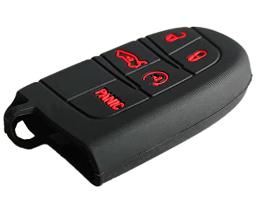 Smart Key Fob Cover Remote Case Keyless Protector Jacket for Jeep Grand Cherokee Dodge Challenger Charger Dart Durango Journey Chrysler 300