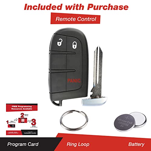 KeylessOption Keyless Entry Remote Car Smart Key Fob for 2011-2018 Dodge Dart Journey Charger Chrysler 300 M3N-40821302