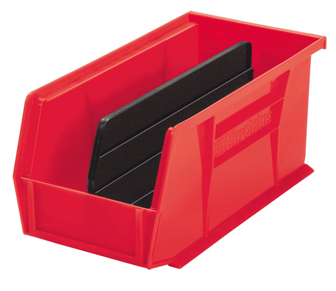 Akro-Mils 40260 Lengthwise Plastic Divider for 30260 AkroBin Storage Bins, Black, (6-Pack)