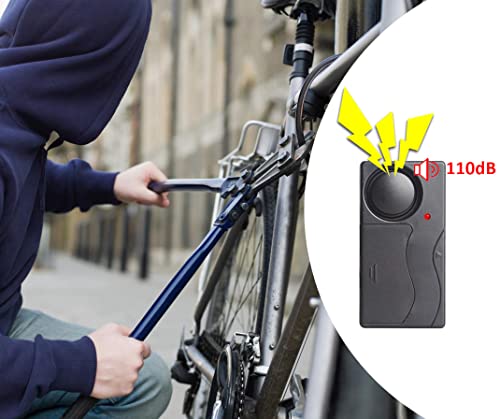 Lancoon Wireless Anti-Theft Vibration Alarm, 110dB Loud Sensitivity Adjustable Motion Sensor Burglar Security System for Door Window Bike Motorcycle Motorhome