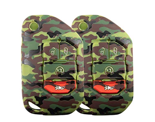 2x New Key Fob Remote Fobik 4 Buttons Silicone Cover Fit/For Jeep Gladiator Wrangler.