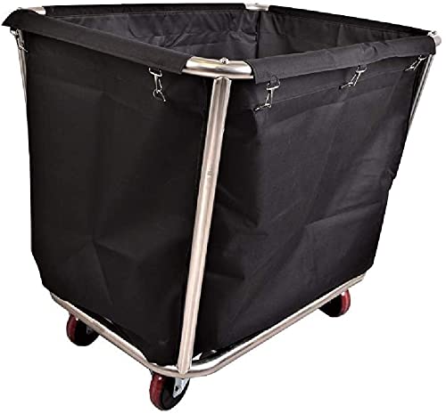 POCHY Multipurpose Laundry Sorter Cart Laundry Sorter Laundry Basket Heavy Duty Rolling Laundry Hamper Sorter Cart Commercial with Removable Bag and Silent Rubber Wheels Stainless Steel Frame Laundry