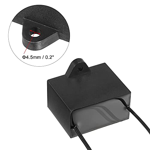 uxcell Ceiling Fan Capacitor CBB61 25uF 250V AC 2 Wires Metallized Polypropylene Film Capacitor 48x38x26mm for Electric Fan Pump Motor Generator
