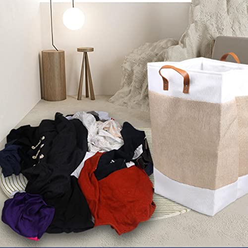 Laundry Hamper on Wheels with Handle Large Laundry Basket Water Proof Freestanding Laundry Hamper Collapsible Tall Clothes Hamper With Extended Handles For Clothes Toys In The Dorm And Rubber Basket