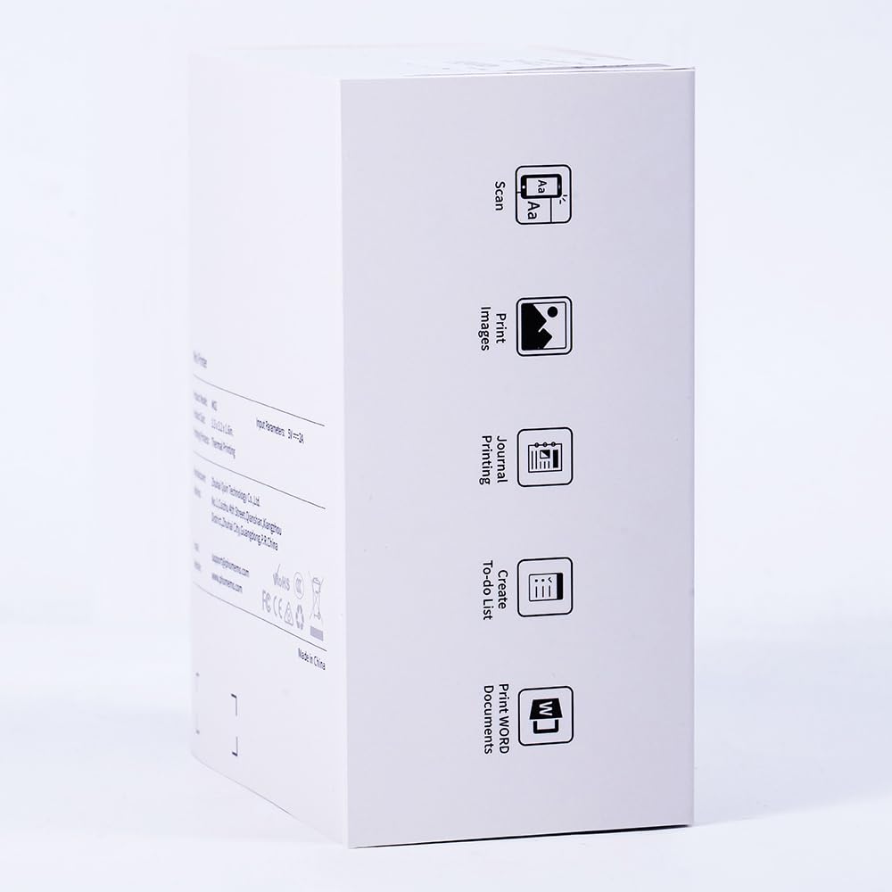 Phomemo Pocket Printer - M02 Mini Bluetooth Wireless Sticker Printer, Compatible with iOS & Android, Thermal Mobile Printer for Fun, memo, to-do List, Work Notes, DIY Journal, Green