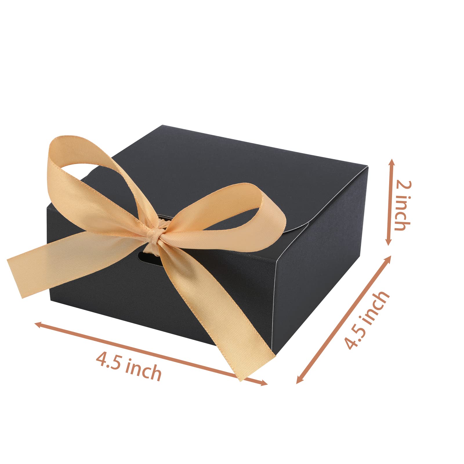 Haroloen Gift Boxes with Lids for Present, Christmas, Birthday, Valentines, Party, Graduation, Bridesmaid Proposal Box, Groomsman Box for Gifts (Small (10 pcs), Black (Shimmer))