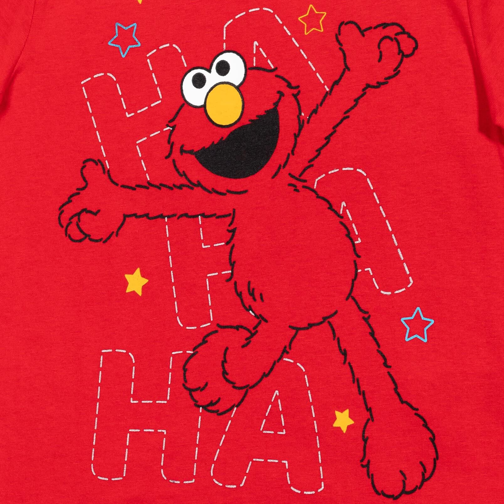 Sesame Street Elmo Cookie Monster Oscar the Grouch Big Bird Infant Baby Boys 2 Pack T-Shirts Gray/Red 24 Months