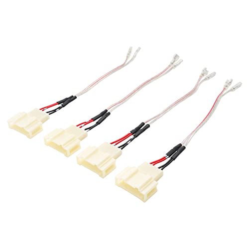 RED WOLF Door Speaker Wiring Harness Adapter Select for VW Volkswagen 1999-2019 Golf/Beetle/Passat, 1999-2016 Jetta Aftermarket Car Door Speaker Wire Cable Plug 4 PCS