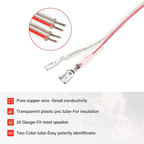 RED WOLF Door Speaker Wiring Harness Adapter Select for VW Volkswagen 1999-2019 Golf/Beetle/Passat, 1999-2016 Jetta Aftermarket Car Door Speaker Wire Cable Plug 4 PCS