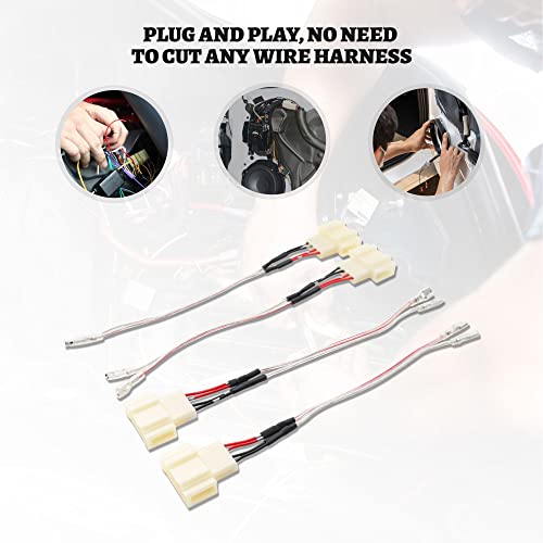 RED WOLF Door Speaker Wiring Harness Adapter Select for VW Volkswagen 1999-2019 Golf/Beetle/Passat, 1999-2016 Jetta Aftermarket Car Door Speaker Wire Cable Plug 4 PCS