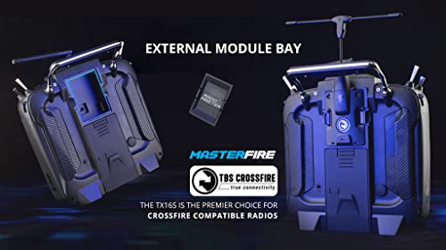 RadioMaster TX16S Mark II MAX Edition 2.4GHz 16 Channel EdgeTX OpenTX Radio Transmitter Leather Grips CNC Finished Components Mode 2 (Carbon Black, ELRS w/ AG01)