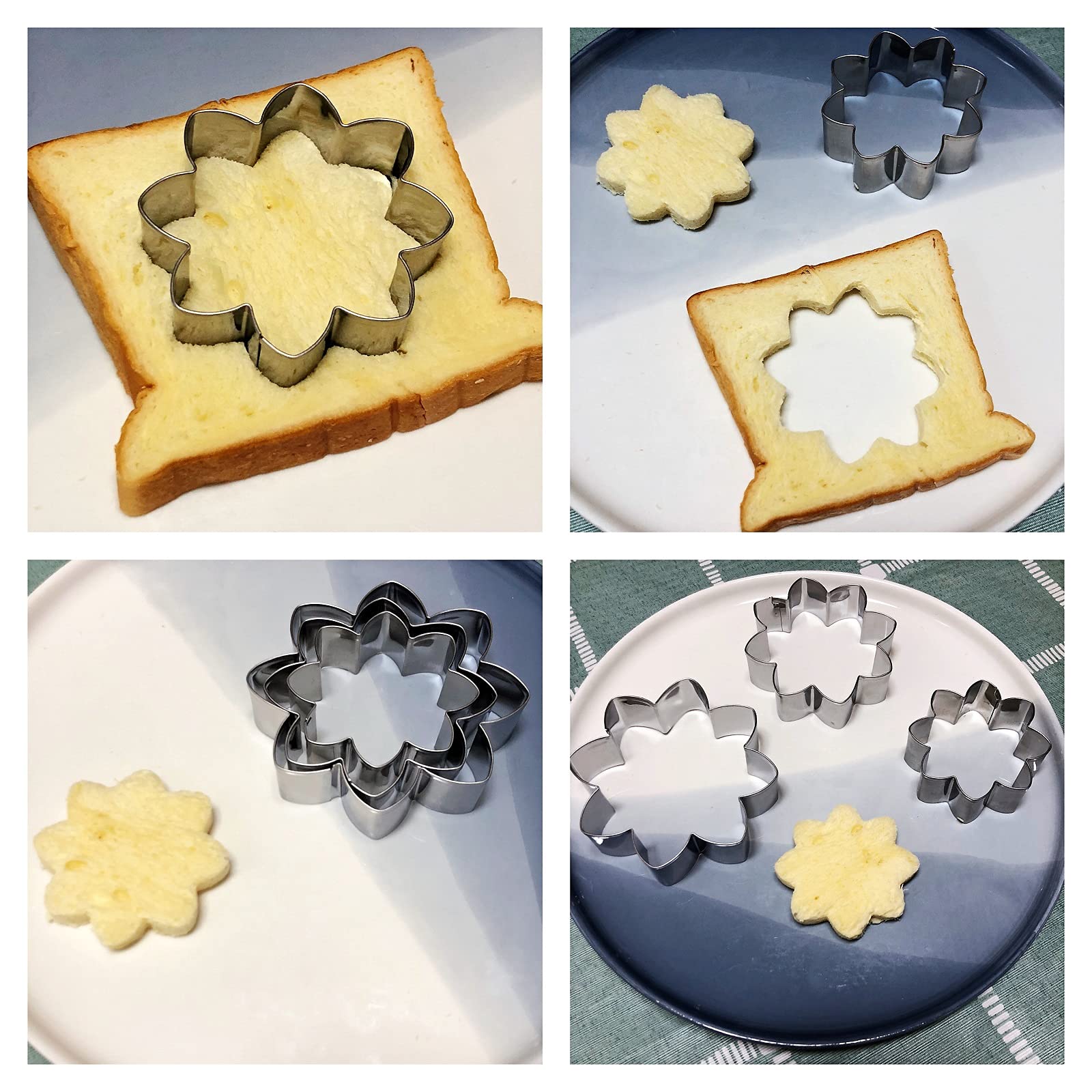 Sunflower Cookie Cutter Set-Size 3.8" 3.1" 2.6"-3 Piece-Cookie Cutters for You Are My Sunshine Baby Shower Birthday Party Decorations