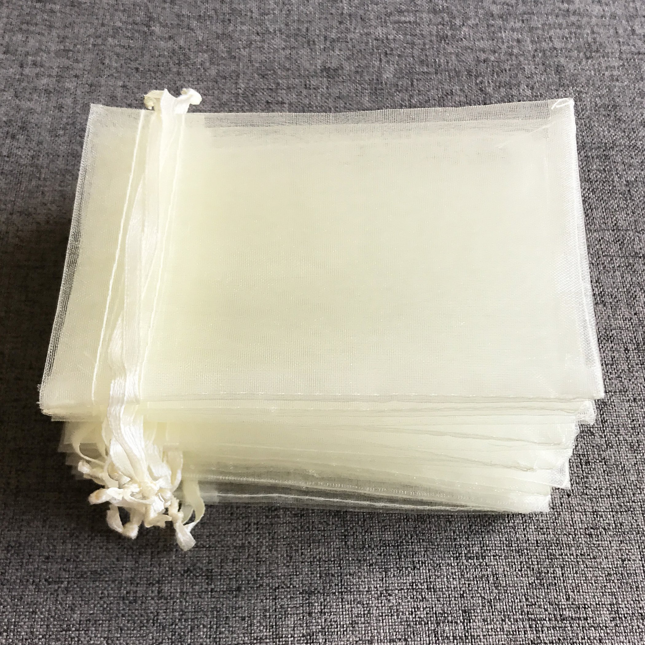 ATCG 100pcs 3x4 Inches Drawstring Organza Pouches Wedding Party Jewelry Favor Gift Candy Bags (Black)