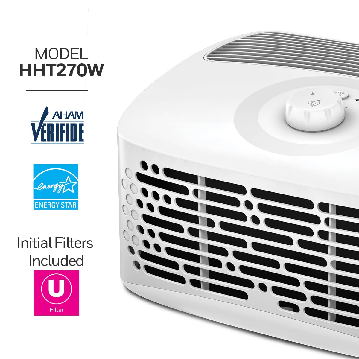 Honeywell HHT270 Air Purifier, Small Rooms (100 sq. ft.) White