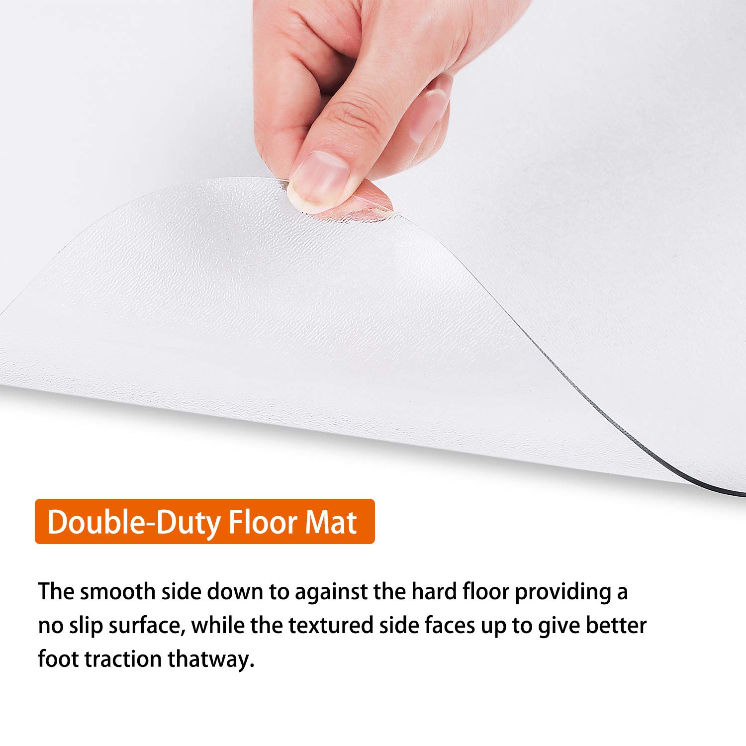 HYNAWIN Office Chair Mat for Hard Floors - 36''×47'',Heavy Duty Clear Wood/Tile Floor Protector PVC Transparent