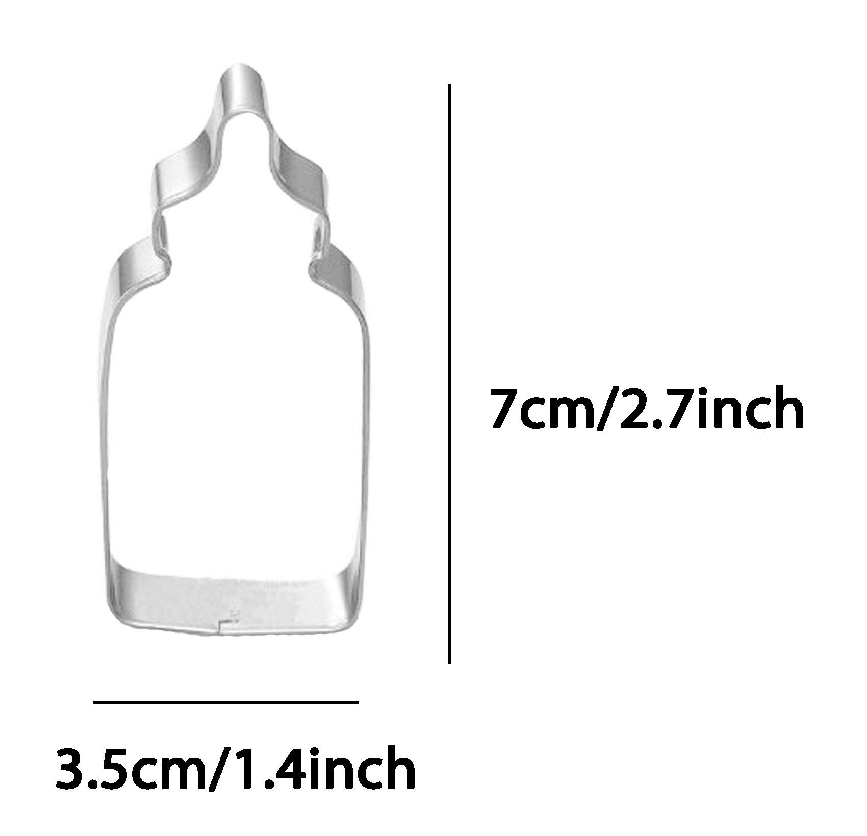 ZDYWY Milk Feeding Bottle Shaped Cookie Cutter for Baby Shower