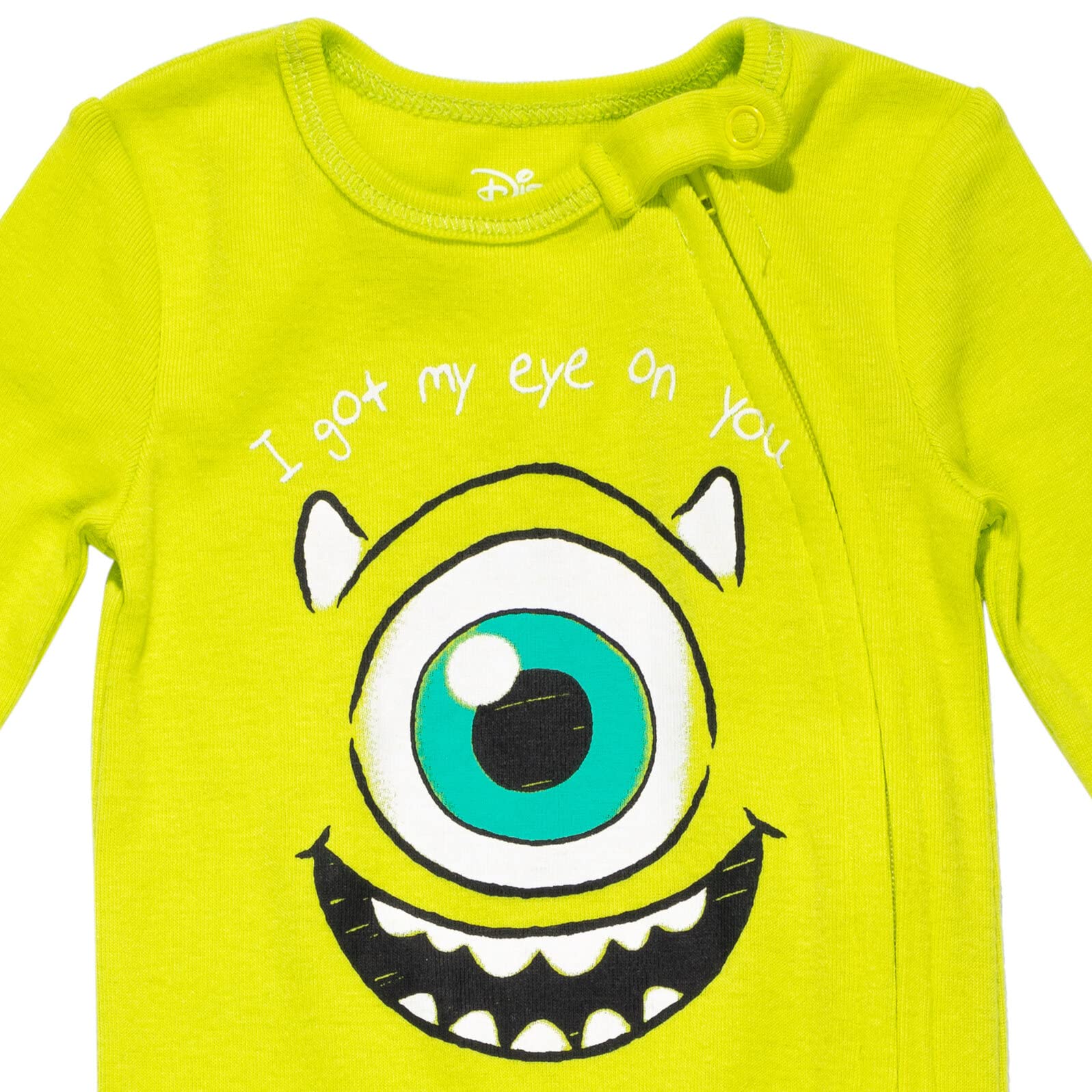 Disney Pixar Monsters Inc. Mike Sully Infant Baby Boys 2 Pack Zip Up Snap Cosplay Sleep N' Plays 18 Months