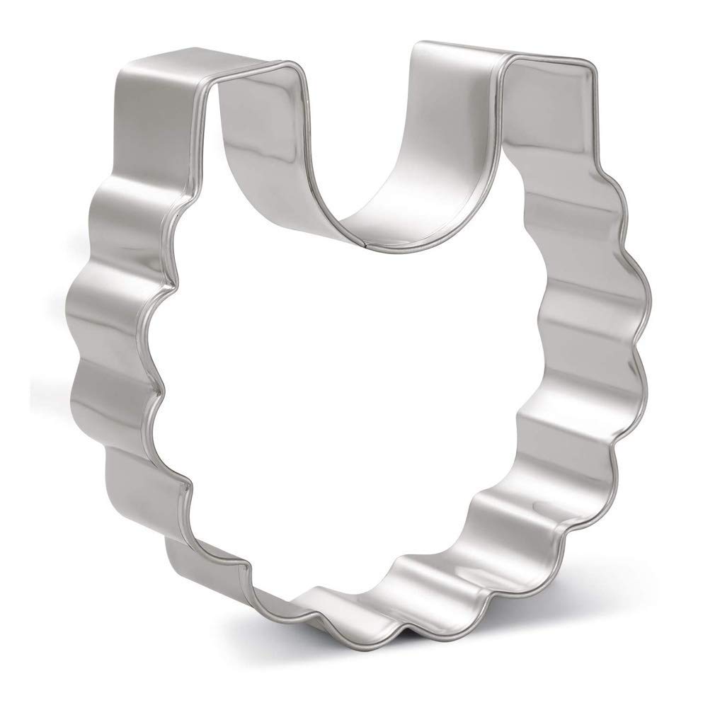 7- Pieces Baby Bottle Baby Clothes Baby Stroller Bell Baby Apron Baby Shower Cookie Cutter Set - Stainless Steel
