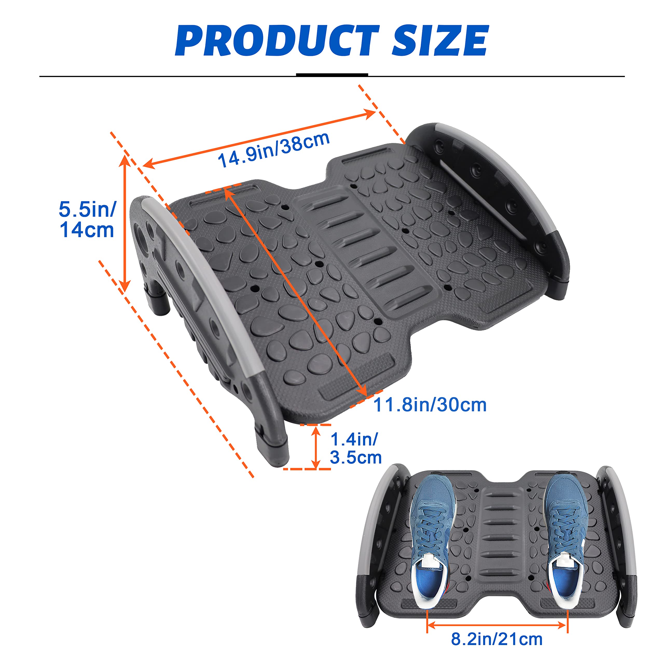 Under Desk Foot Rest ,Rocker Footrest Office Led Rest with Relieve Fatigue,Foot Stool with Massage Texture