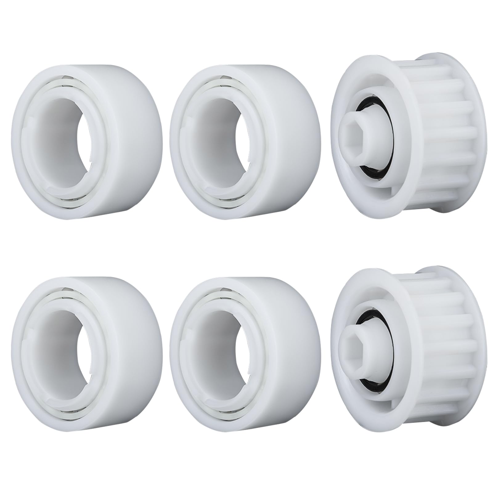 4 Pack Guide Wheels with 2 Pack Pulley Gears Replacement Parts Number 3884997-R6 Compatible with Nautilus CC Plus, Maytronics Dolphin Fits Dx3/Dx4/Dx6 &M200/M400/M500 Pool Cleaner Parts