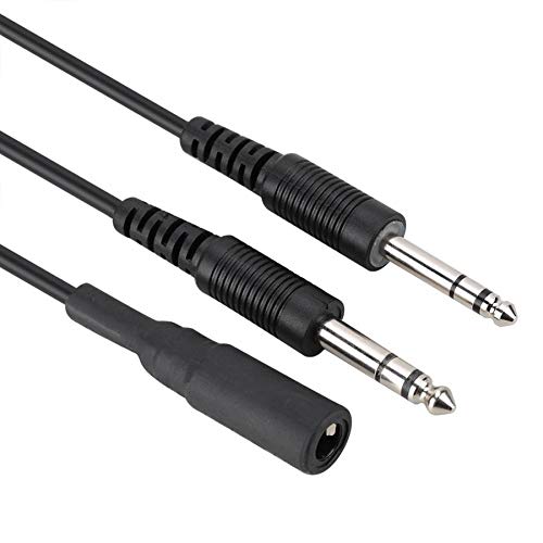 Fumei Helicopter to General Aviation Headset Adapter Cable for David Clark Avcomm ASA and ect Headsets with U 174 Plug