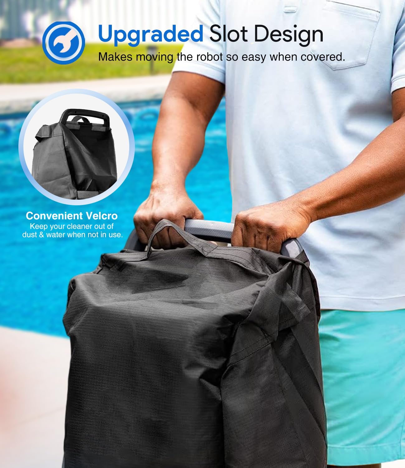 Replacement for Dolphin 9991795-R1 Robotic Pool Cleaner Classic Caddy Cover for All Dolphin Cleaner, Waterproof