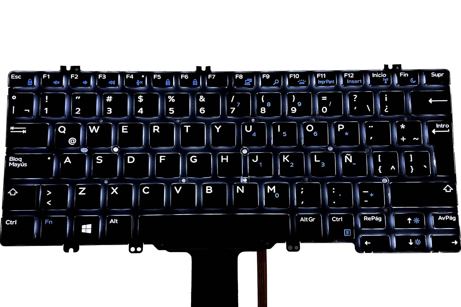 KbsPro Backlit Teclado Latin Spanish Keyboard for Dell Latitude 7280 7290 7380 7389 7390 5280 5289 5290 0W6T39 Laptop Backlight