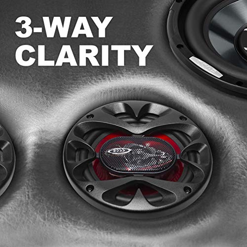 BOSS Audio Systems CH6530 Chaos Series 6.5 Inch Car Stereo Door Speakers - 300 Watts Max, 3 Way, Full Range Audio, Tweeters, Coaxial, Sold in Pairs