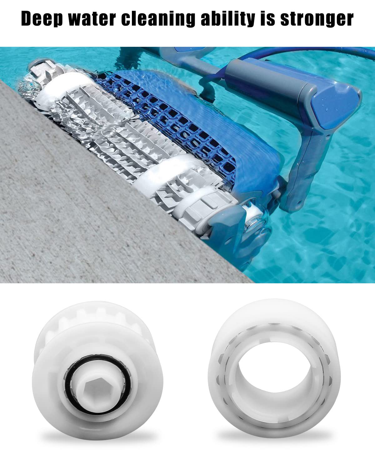 TIKSCIENCE Guide Wheels 4 Pack with 2 Pully Gears Replace 3884997-R6 Fit for Maytronics Nautilus CC Plus M400 M500 DLX 4 DLX 5 Premier Pool Cleaner
