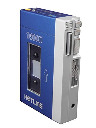 New Wave Toys Replitronics Hotline 16000 mAh Portable Power Bank and 10W Fast Wireless Charger, Metallic Blue, Retro Vintage USB C up to 3 Devices