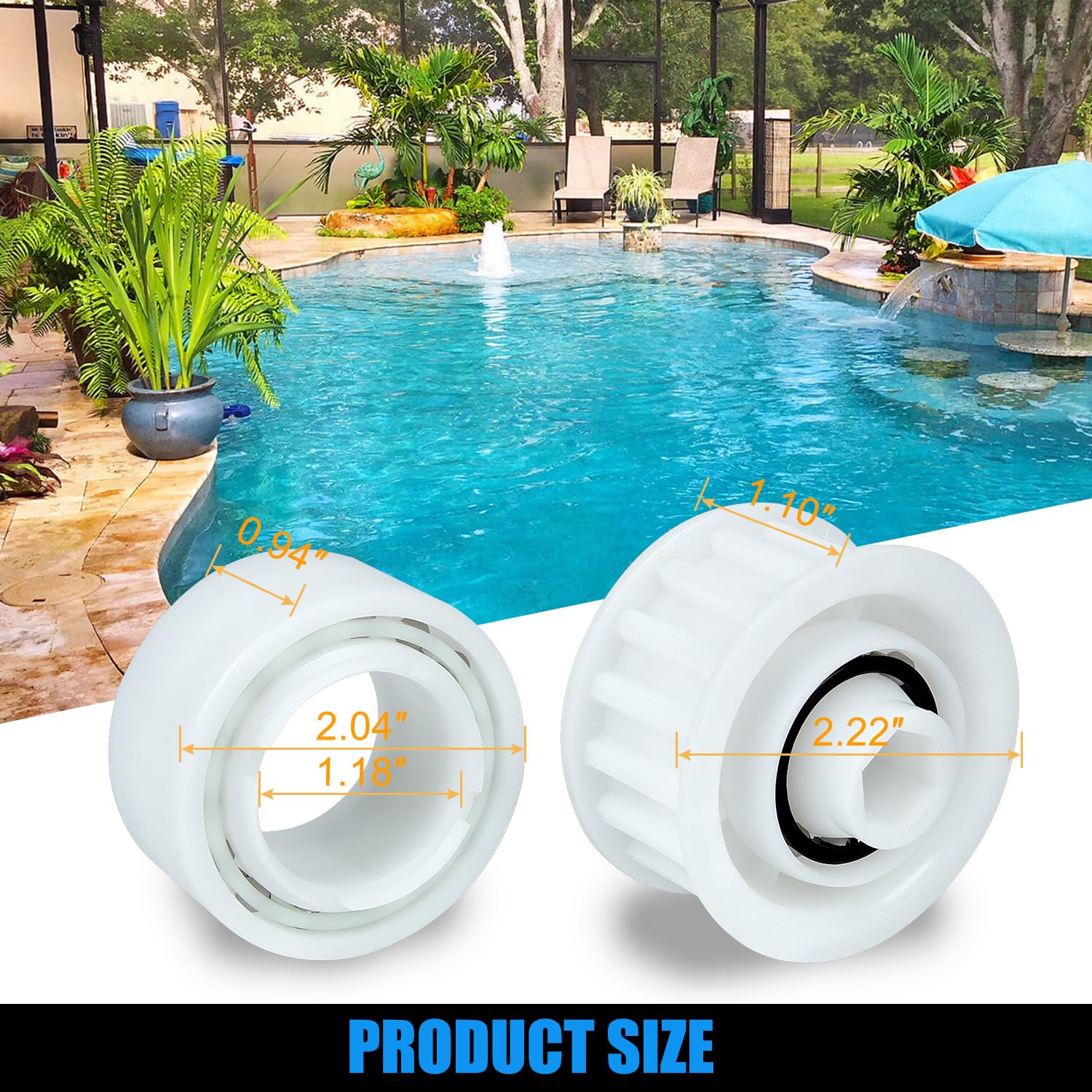 Wztepeng 4 Pcs Guide Wheels with 2 Pully Gears Pool Cleaner Replaces 3884997-R6 Compatible with Dolphin M400 M500 Deluxe 4 Deluxe 5 Pool Cleaner Accessories