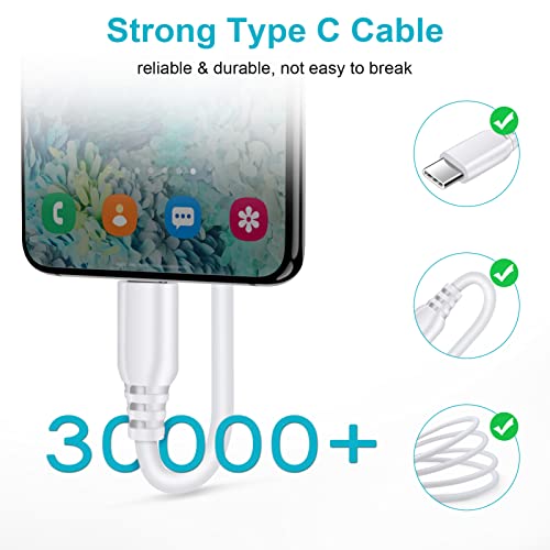 20W Samsung Galaxy Phone Charger Android Fast Charger C Type C Charger Cable Fast Charging for Samsung Galaxy A13 5G/S21 FE/S22/A53 5G/Z Flip 5/Z Fold3/A03S/A32/A52/S20 FE/A32/A01 A11,Pixel 7 6 Pro