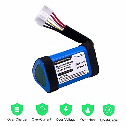 Youejoeq 10200mAh jbl Charge 4 Battery Replacement for JBL Charge 4, Charge 4BLK, Charge 4J, CHARGE4BLUAM,fits Part no 1INR19/66-3,ID998, SUN-INTE-118, IY1068