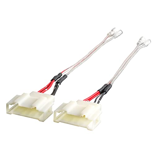 RED WOLF Door Speaker Wiring Harness Connector Plug Replacement for Volkswagen VW 2009-2018 Tiguan, 1999-2019 Golf, 1999-2016 Jetta, 1999-2019 Beetle, 1999-2019 Passat Install Car Speaker Wire Cable