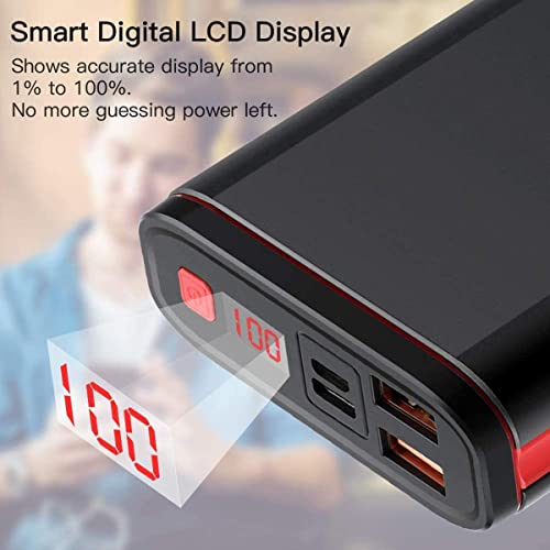 SmilePowo Metal Portable-Charger-Power-Bank,PD 20W 26800mAh,Output 5V 3A LCD Digital Display Fast Charging Power Bank,Compatible with iPhone,Samsung Galaxy,Google Pixel 4 Phone,Tablet,Android